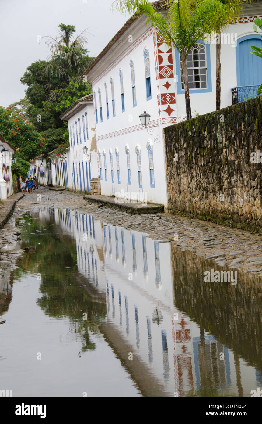 Brazil, Parati (Paraty). Historical colonial city, UNESCO. Typical ...