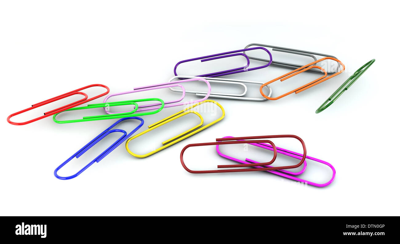 Many clips fall colors on a white background Stock Photo - Alamy