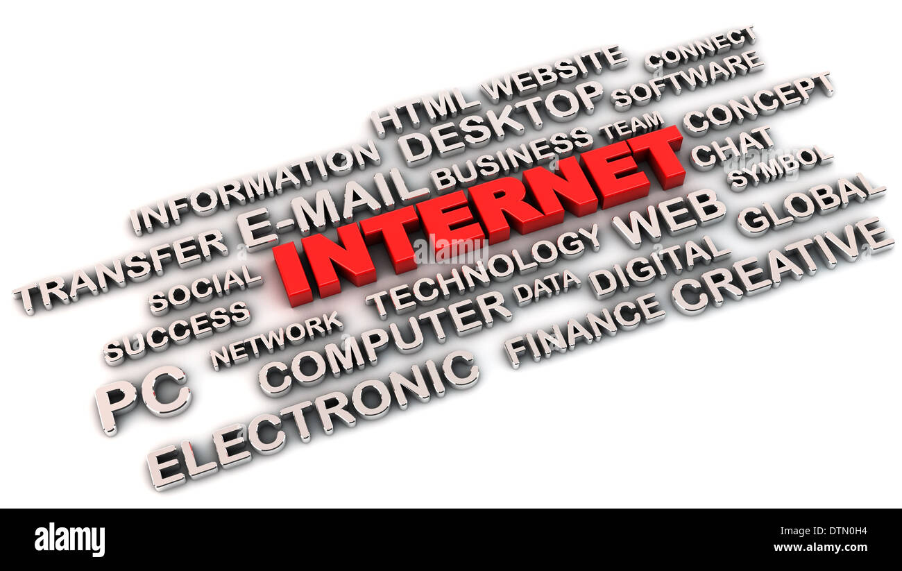Internet marketing related words on white background Stock Photo - Alamy