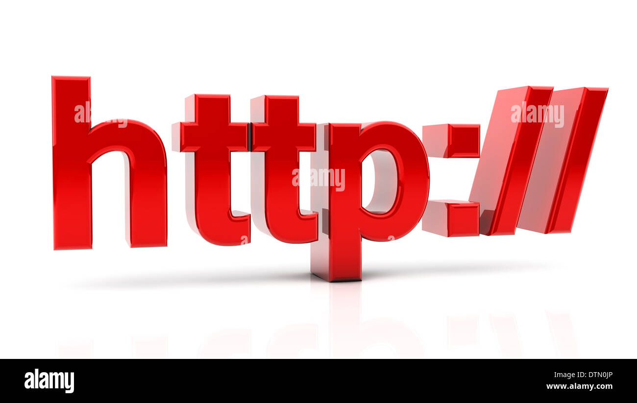Word http and red in 3d Stock Photo - Alamy