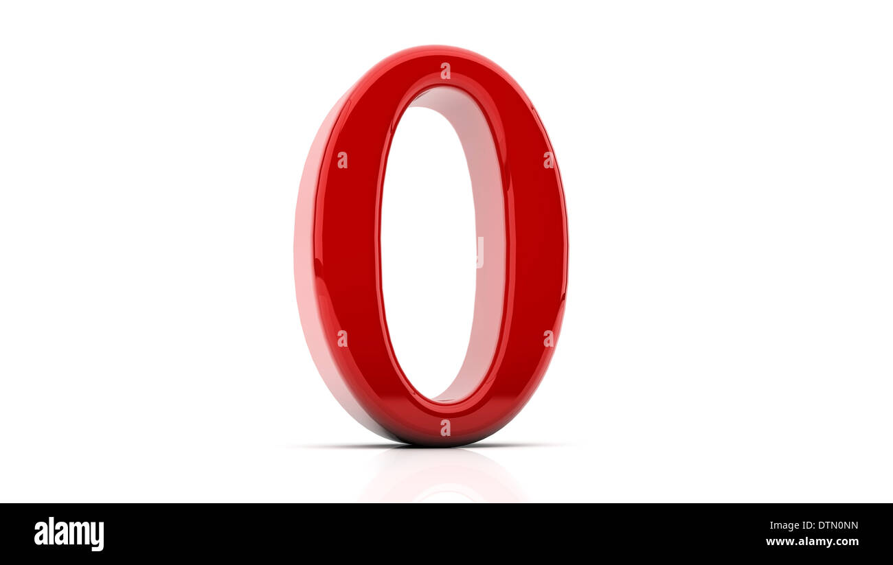 3d letter O bright red on white background Stock Photo - Alamy
