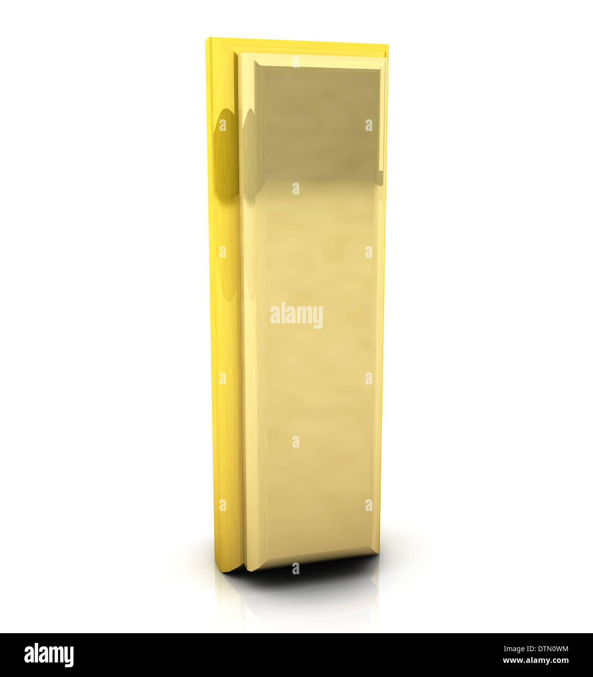 3d letter I golden on white background Stock Photo - Alamy