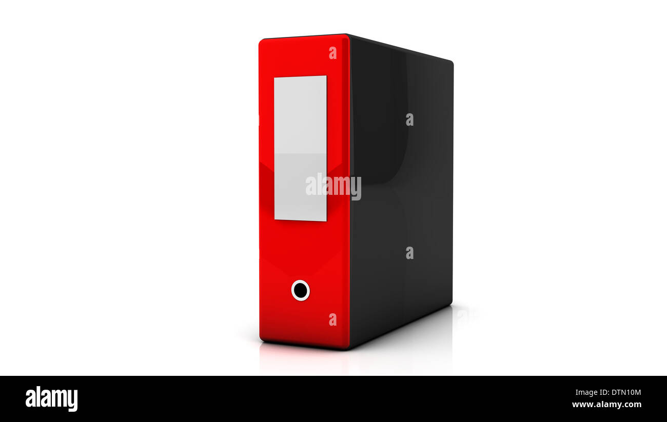 Red file folder on white background in 3d Stock Photo - Alamy