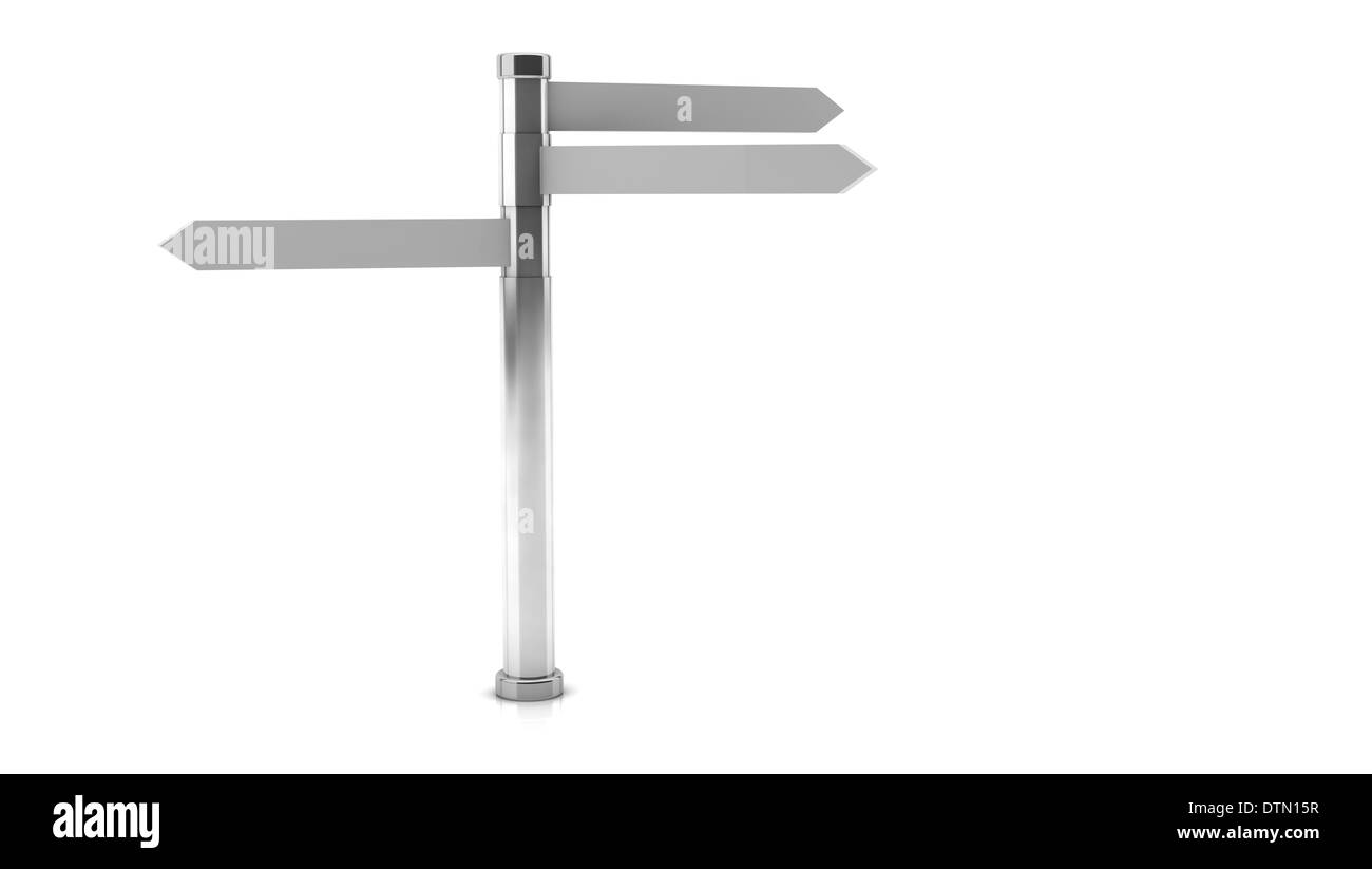 Post different direction signals in 3d on white background Stock Photo ...