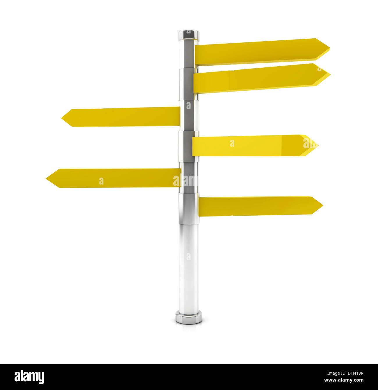 Post different direction signals in 3d on white background Stock Photo ...