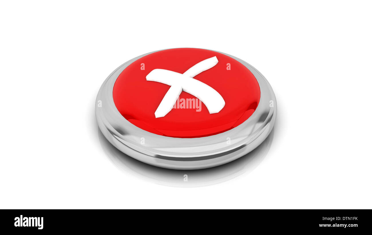 White X button in red on white background Stock Photo - Alamy