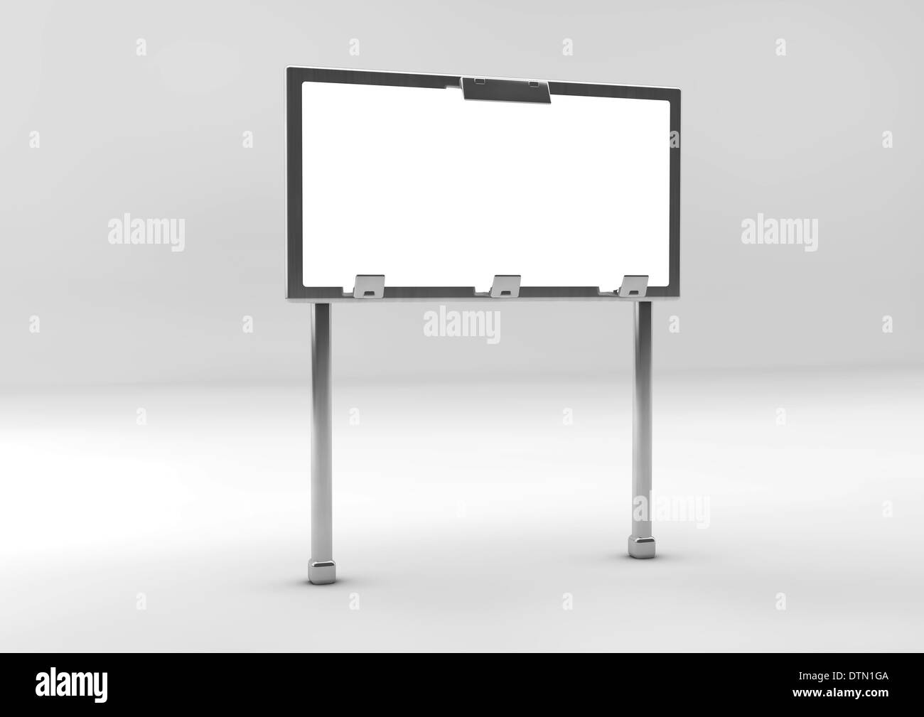 3d Sign white on gray background Stock Photo - Alamy