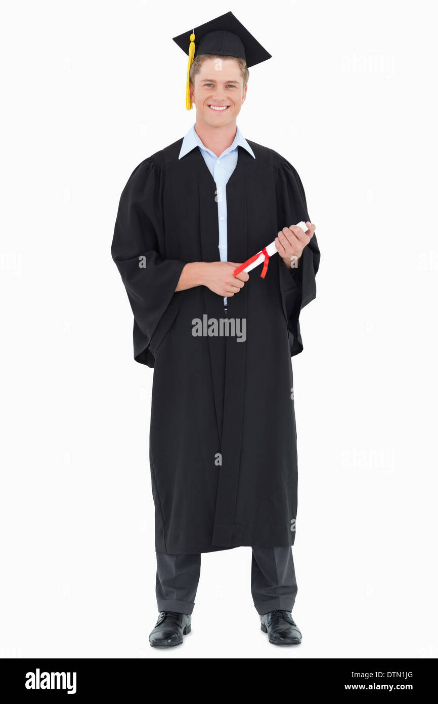 Graduate holding degree Cut Out Stock Images & Pictures - Alamy