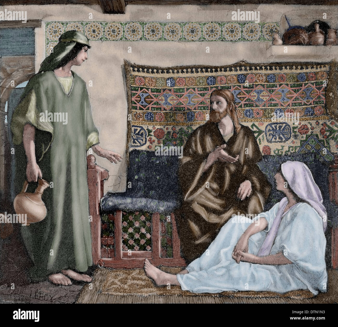 Jesus With Martha And Mary High Resolution Stock Photography and Images ...