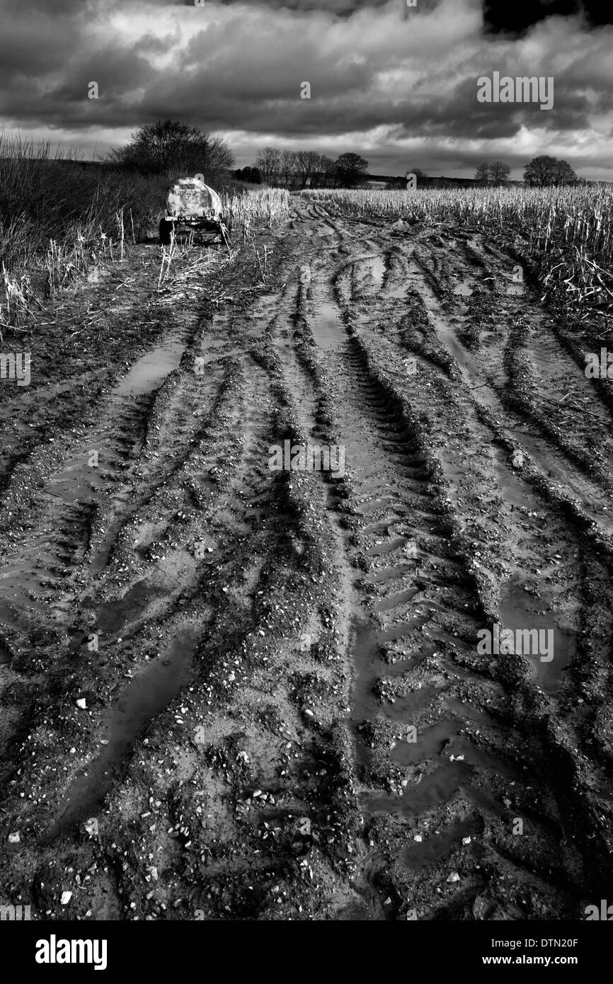 Muddy tyre tire Black and White Stock Photos & Images - Alamy