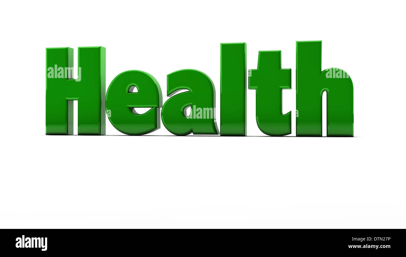 Green health word in 3d Stock Photo - Alamy