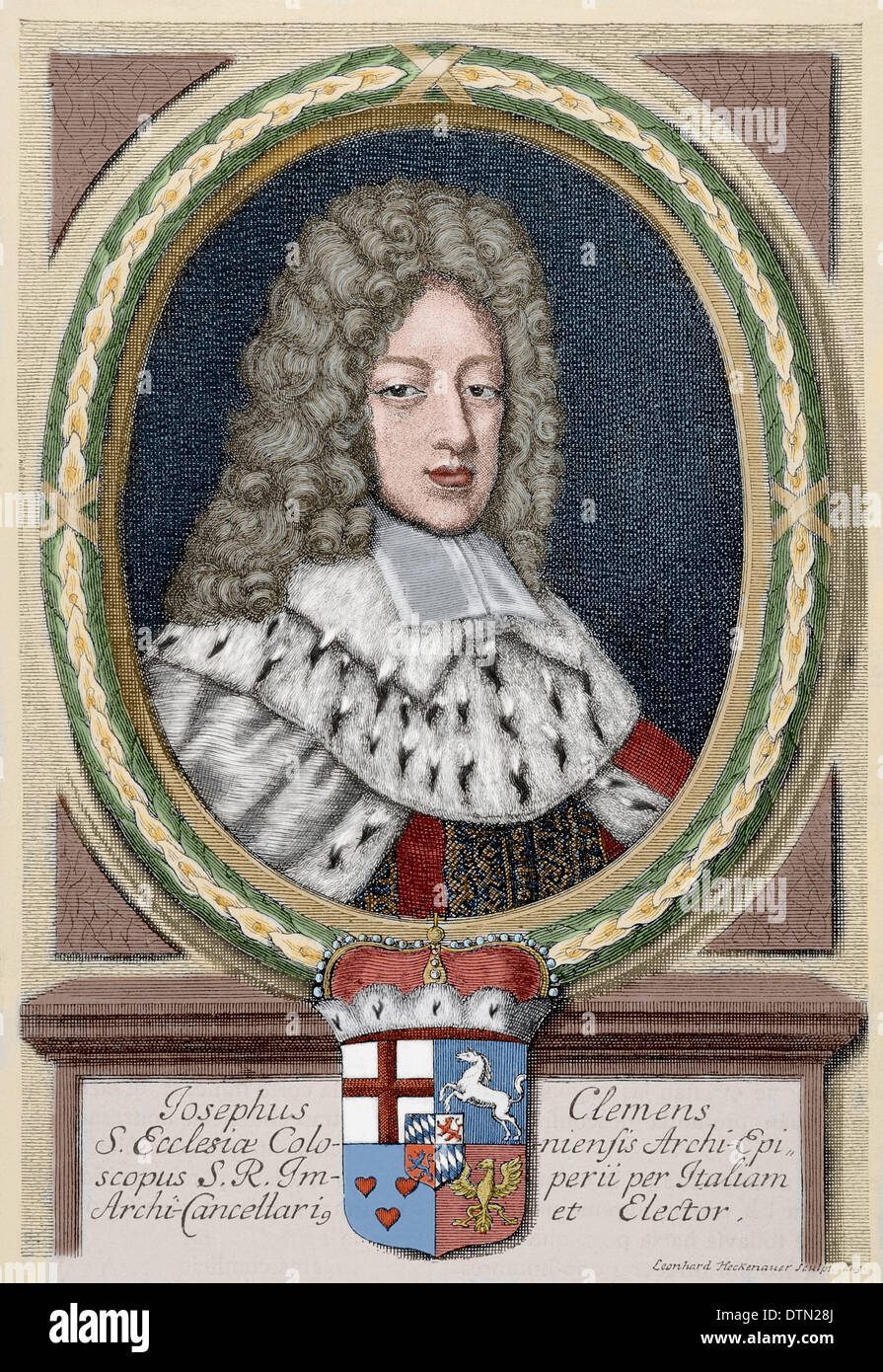 Joseph Clemens of Bavaria (1671-1723). Archbishop of Cologne. Portrait ...