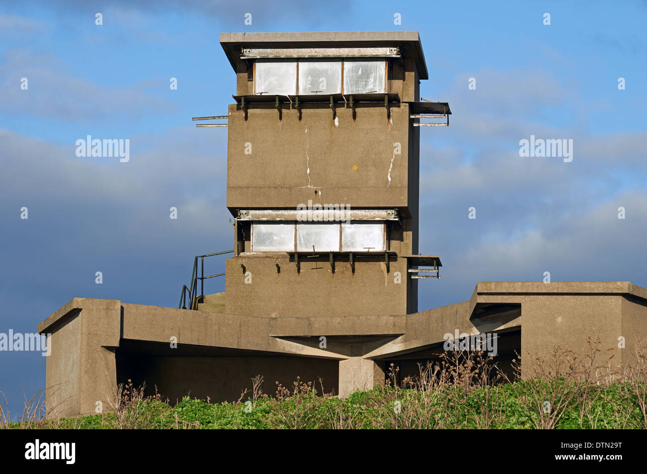 WW2 lookout tower, Landguard Fort, Felixstowe, Suffolk, UK Stock Photo ...