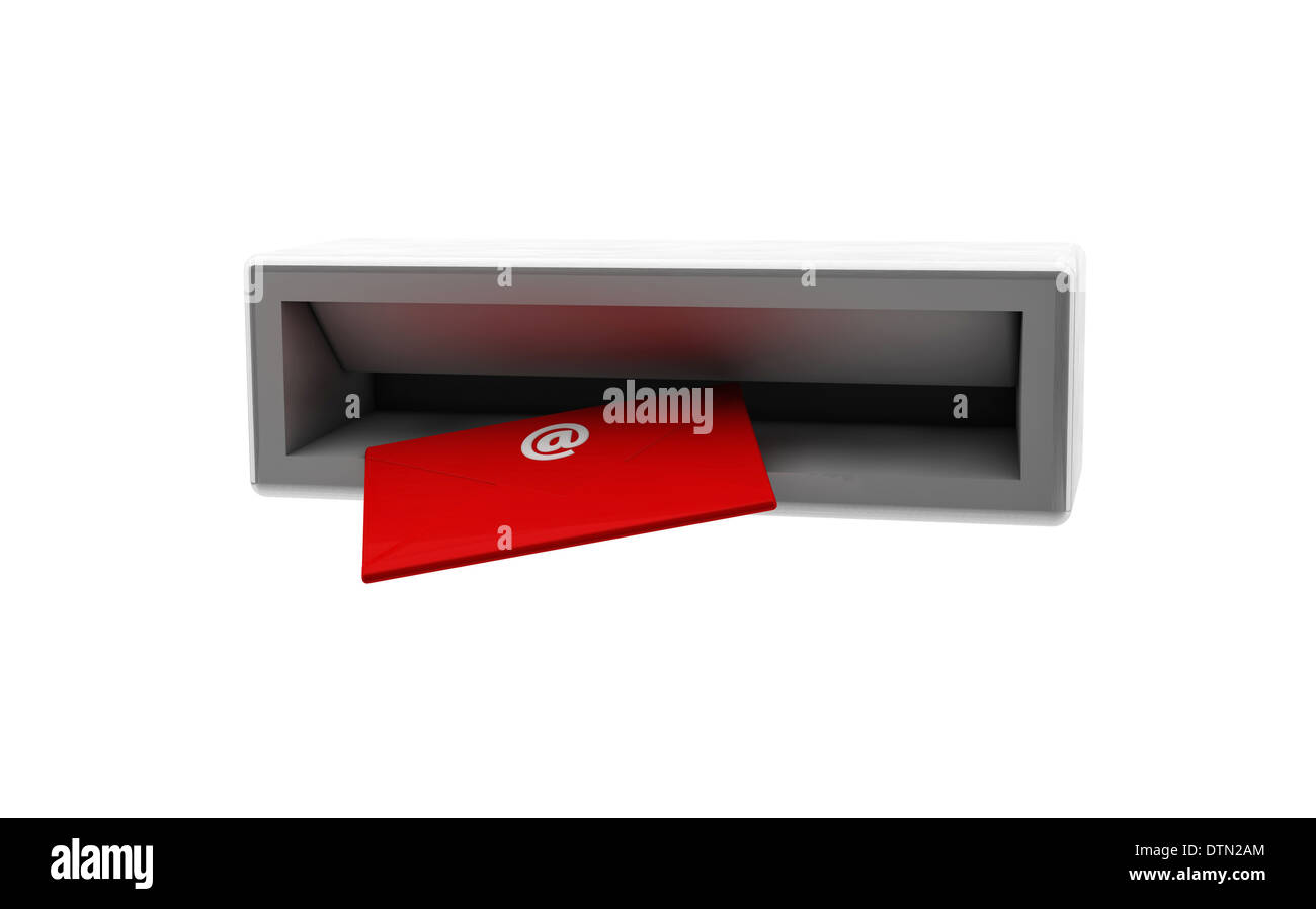 3d Letters in the mailbox on white background Stock Photo - Alamy