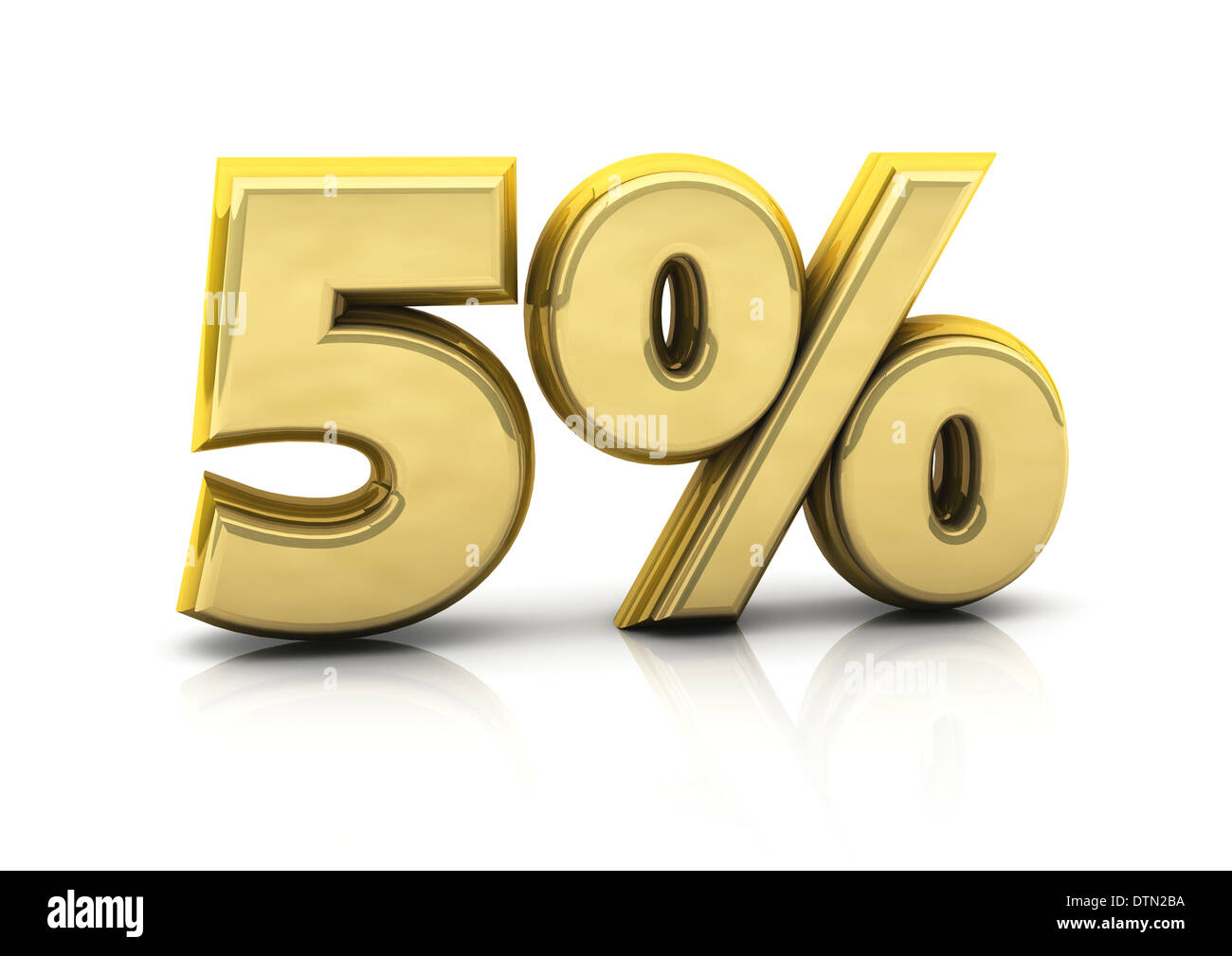 3d render golden digit five hi-res stock photography and images - Alamy