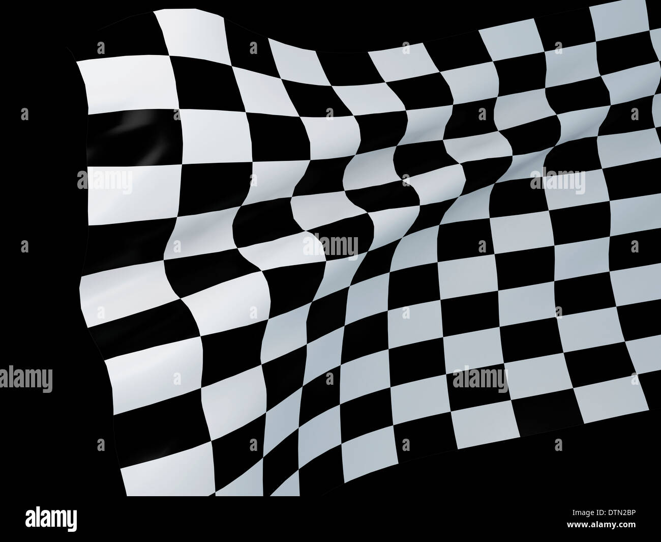 racing flag blowing in the wind. 3d illustration Stock Photo - Alamy