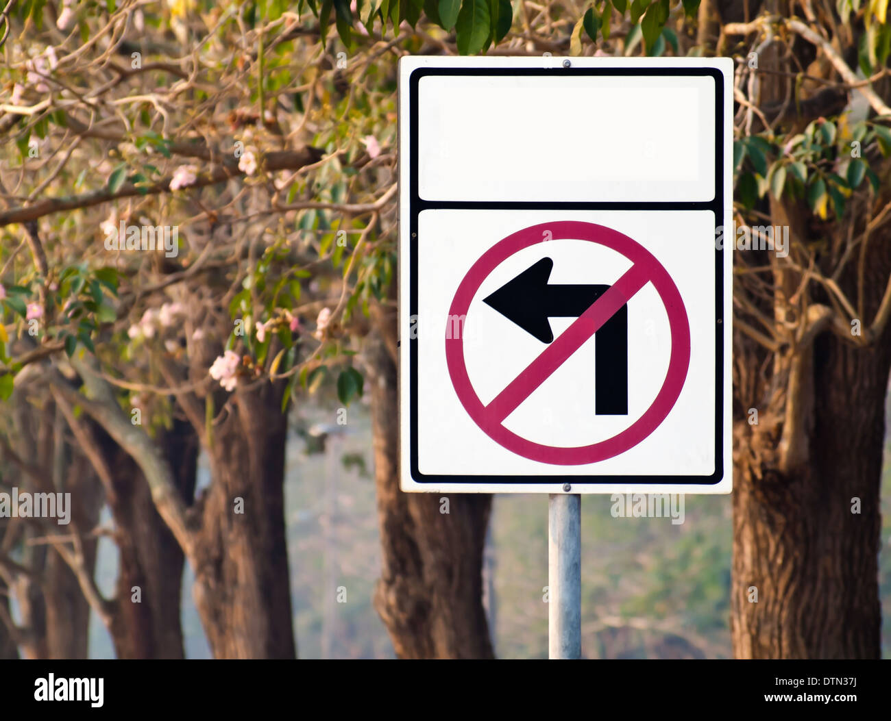 No left turn Stock Photo - Alamy