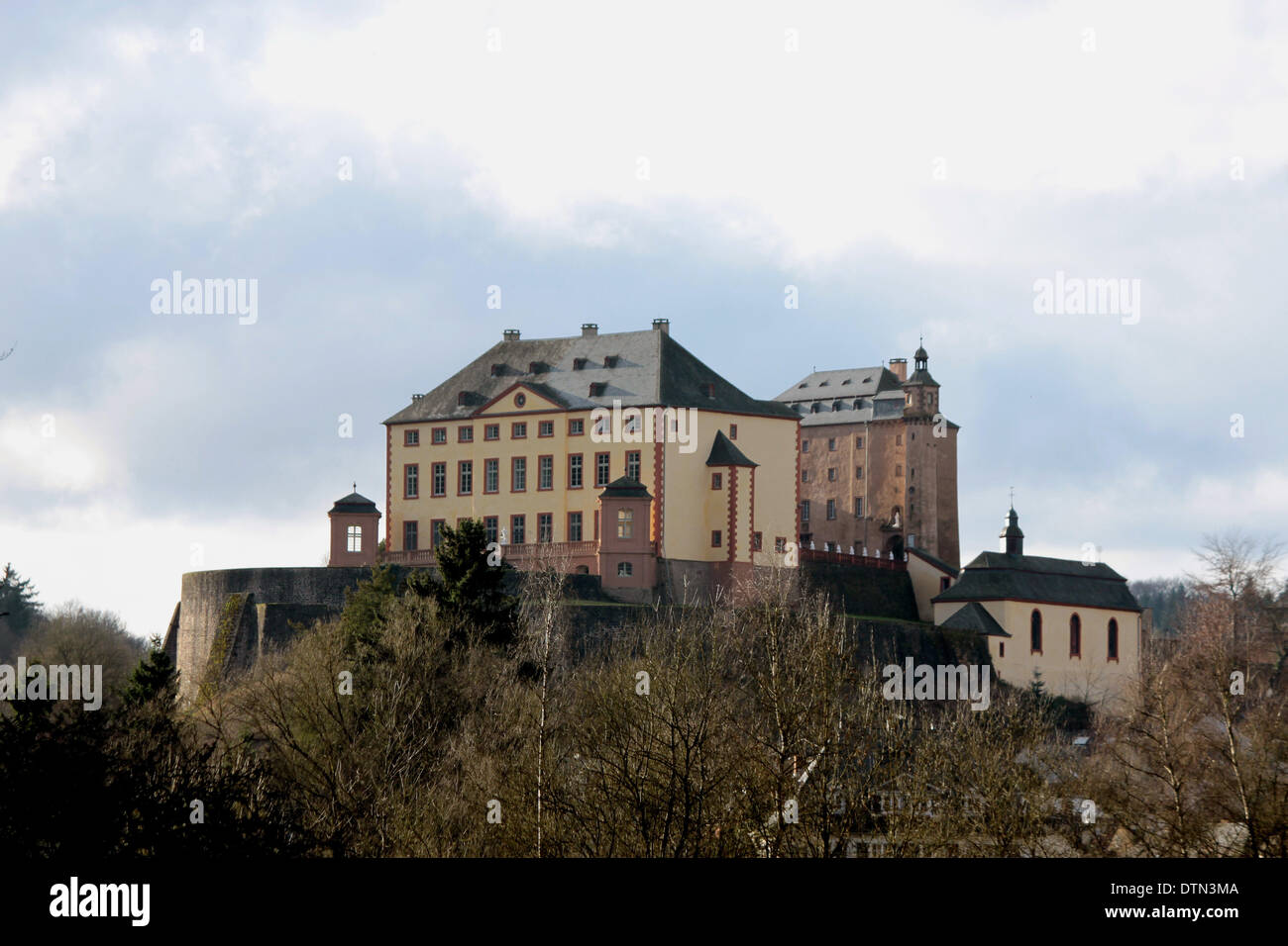 The Palais Malberg at the Rock in the Town Malberg Eifel Stock Photo ...