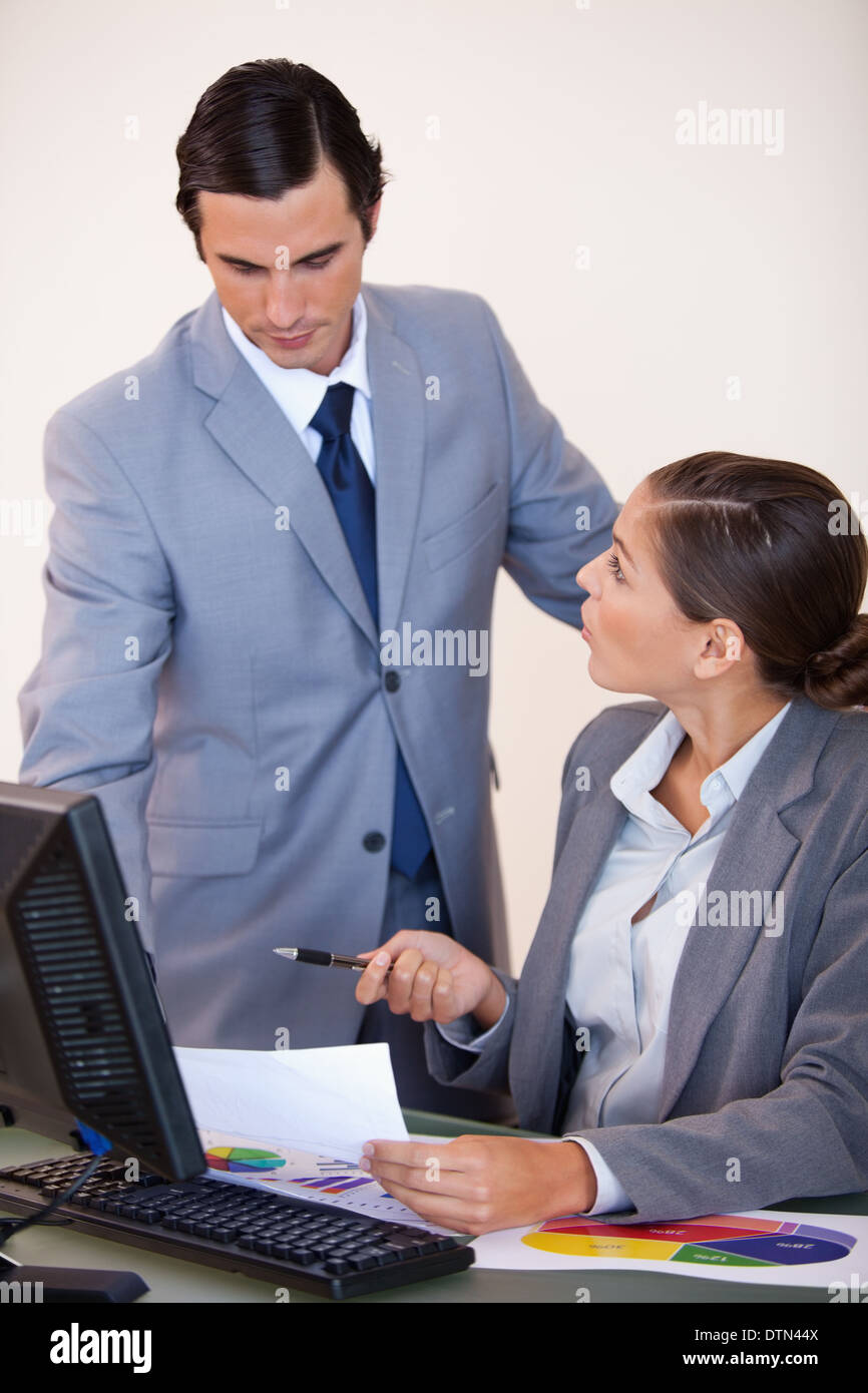 Businessman talking secretary hi-res stock photography and images - Alamy