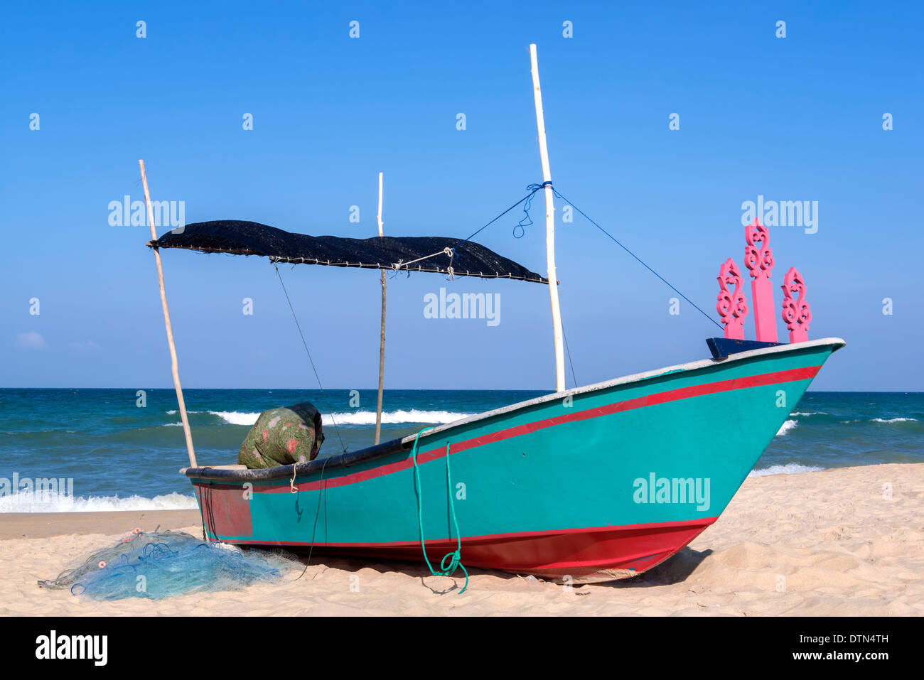 Colored traditional fishing boat n Terengganu, Malaysia Stock Photo - Alamy