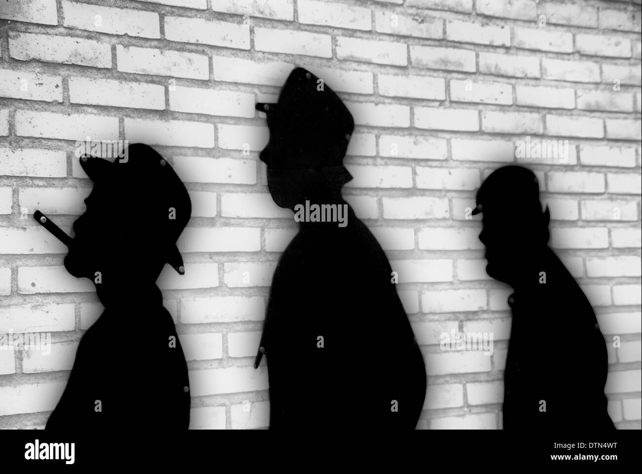 Silhouette human figures Black and White Stock Photos & Images - Alamy