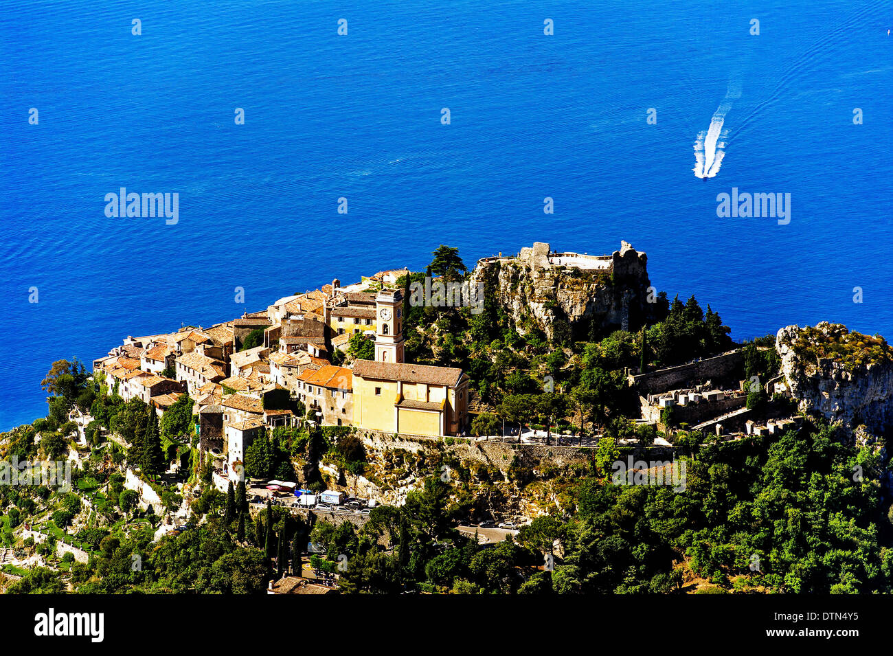 Europe, France, Alpes-Maritimes. The famous perched village of Eze ...