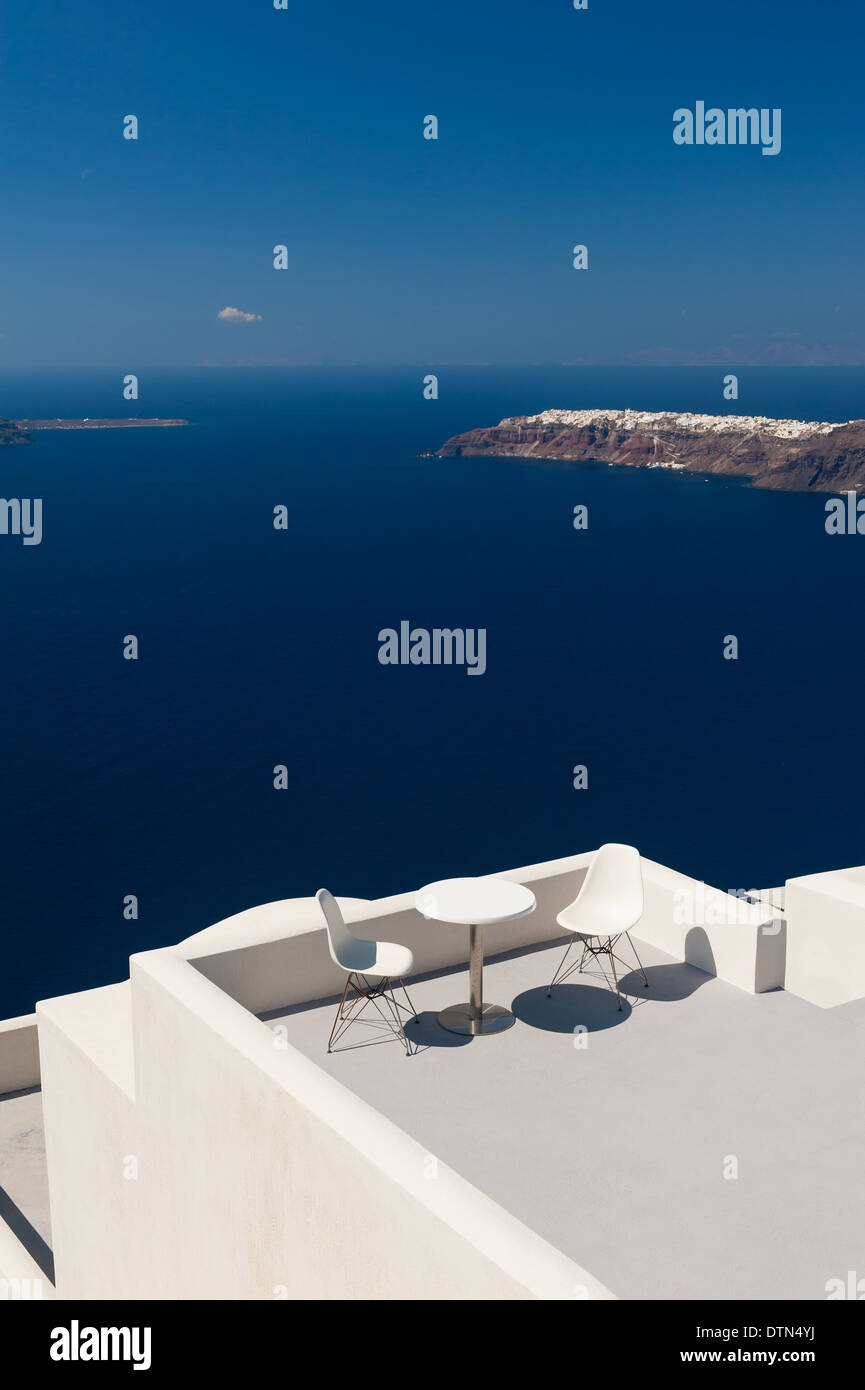 Rooftop view on Santorini Greece Stock Photo - Alamy