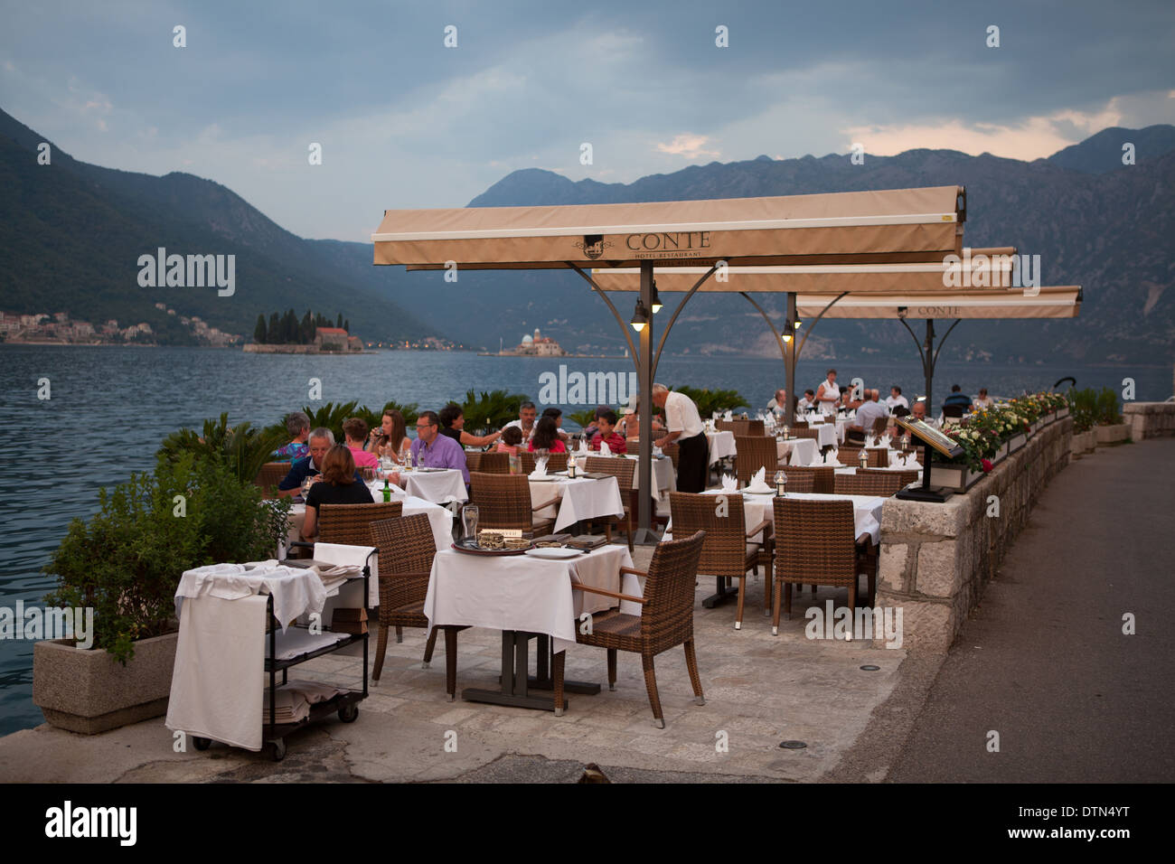 Restaurant Conte, Perast, Montenegro Stock Photo - Alamy