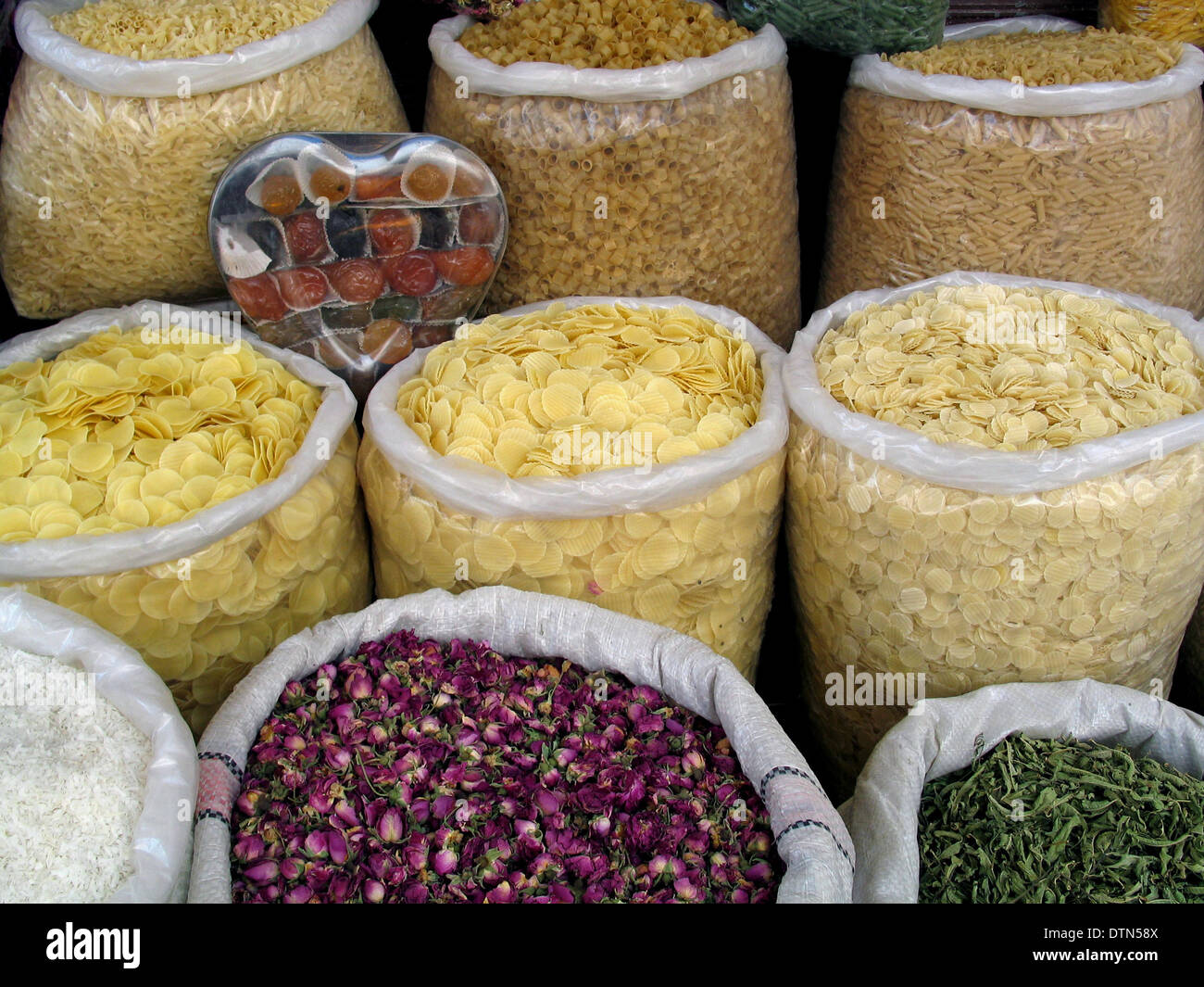 Market stall in Al Hamidya souq in Old Town , Damascus, Syria Stock ...