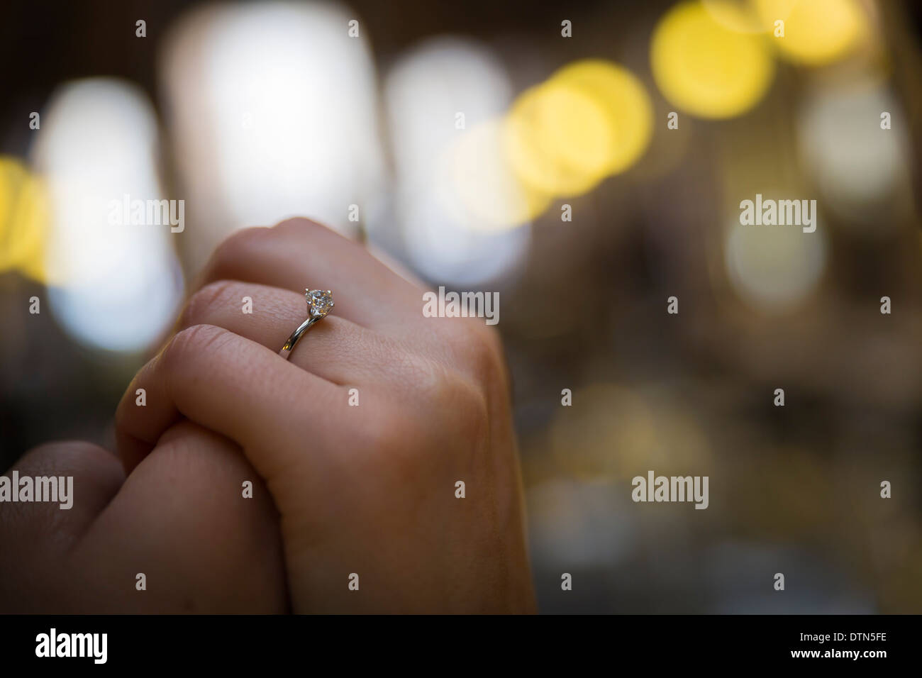 Silver ring on hand hi-res stock photography and images - Alamy