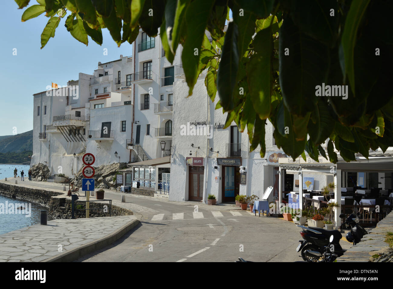 The white washed seaside artist's town of Cadaques, Cap de Creus ...