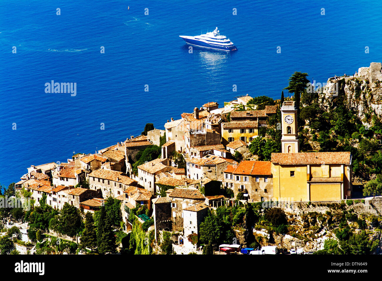 Europe, France, Alpes-Maritimes. The famous perched village of Eze ...