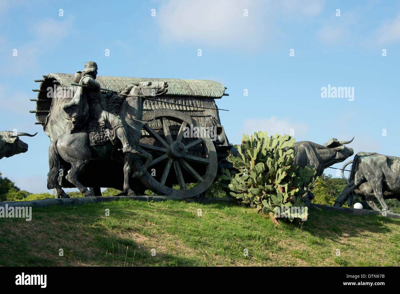 Uruguay, Montevideo, Battle Park. Famous sculpture, La Carreta (Ox Cart ...