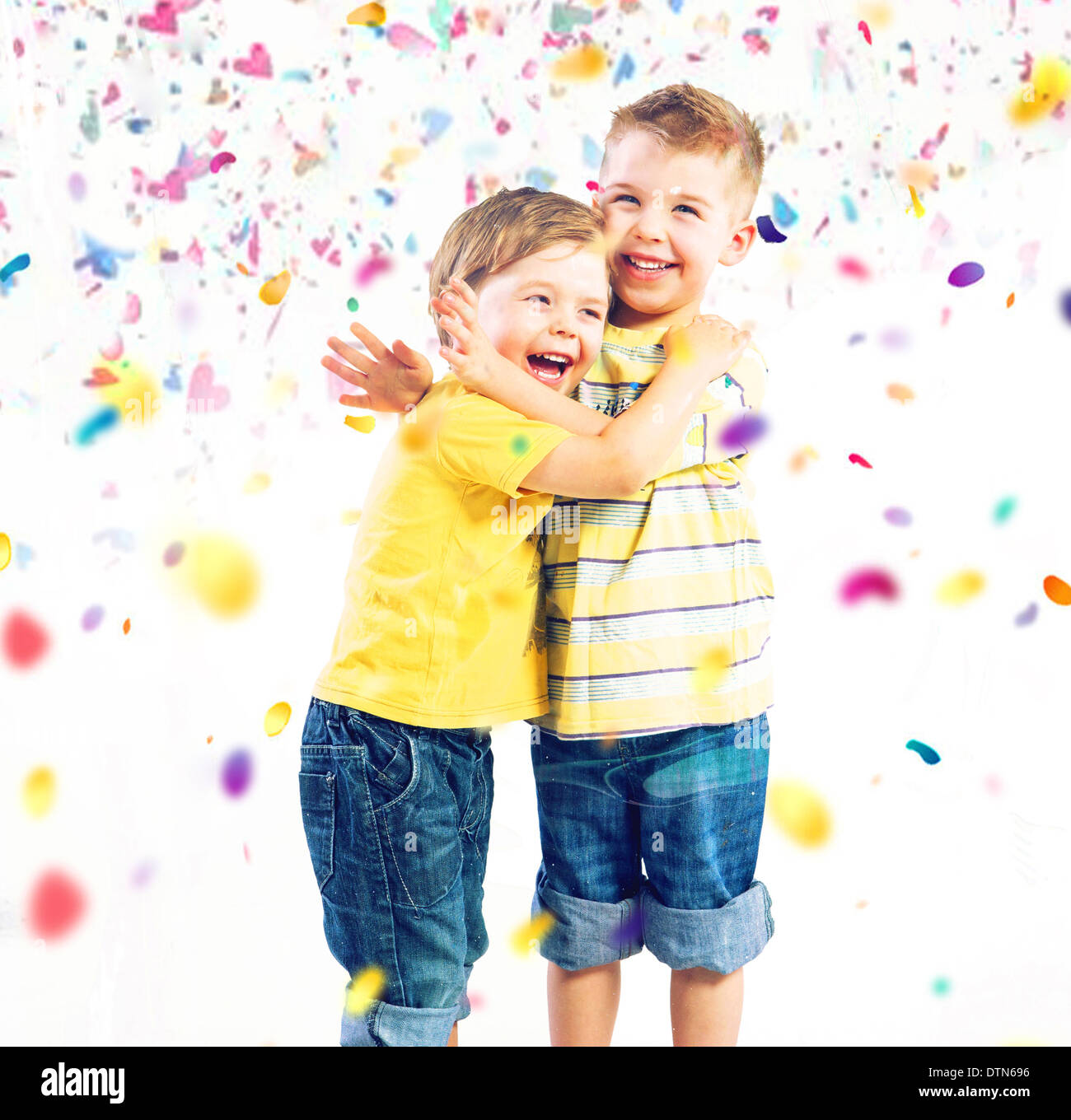 Two lying laughing brothers hi-res stock photography and images - Alamy