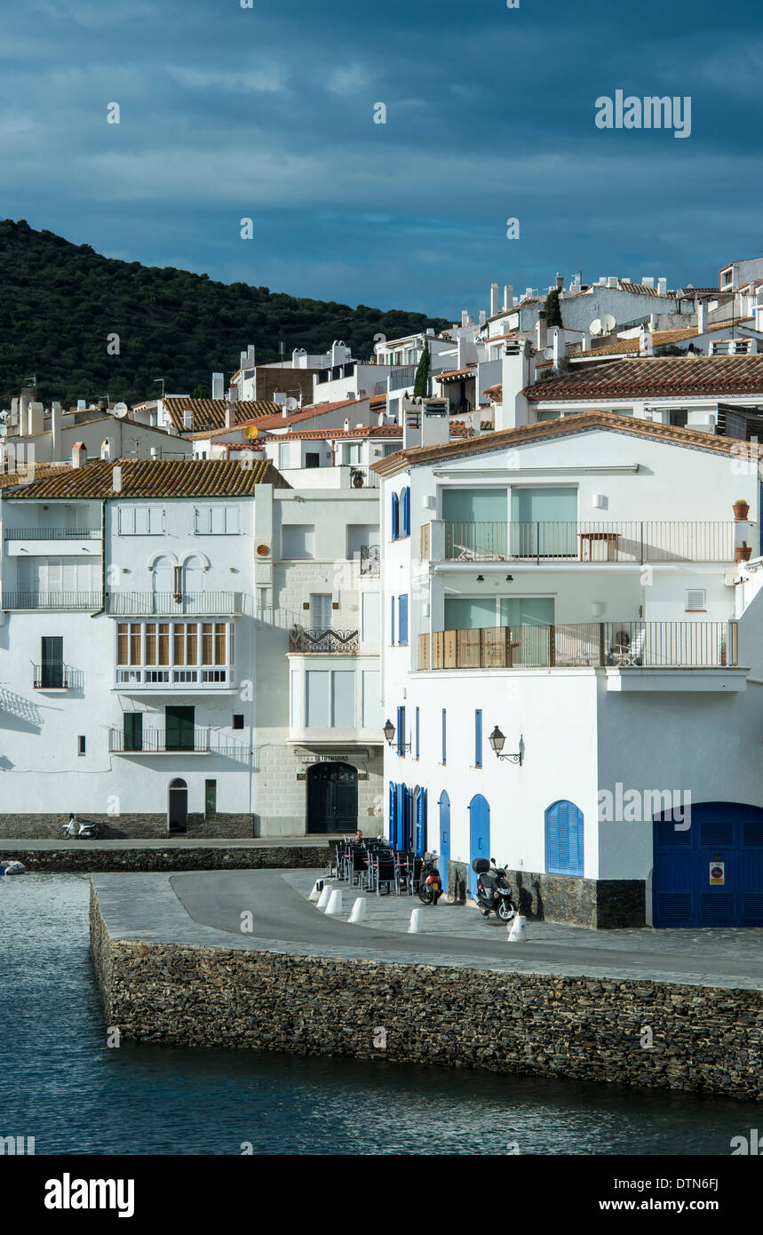 The white washed seaside artist's town of Cadaques, Cap de Creus ...