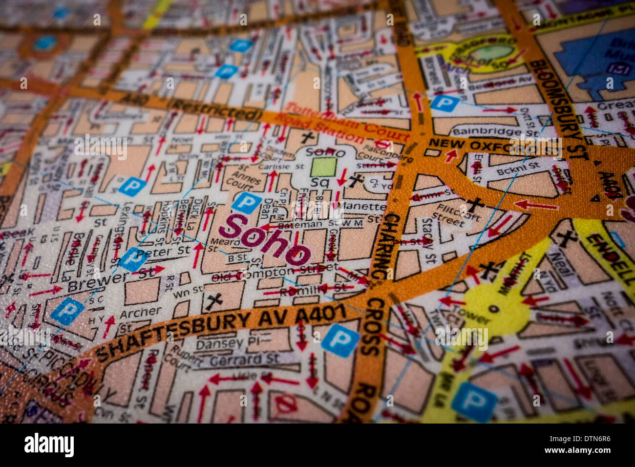 Map london soho hi-res stock photography and images - Alamy