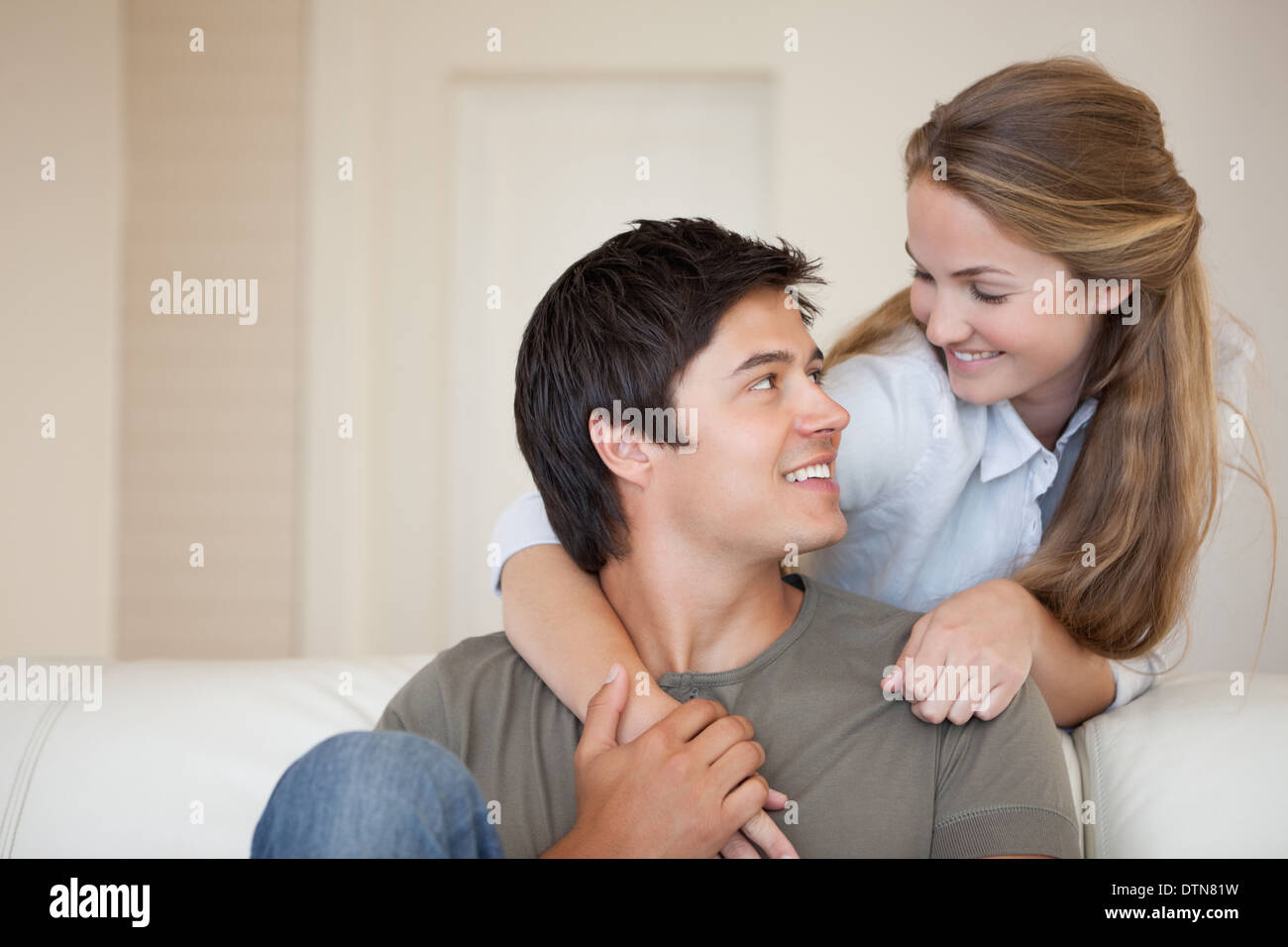 Lovely couple hugging Stock Photo - Alamy