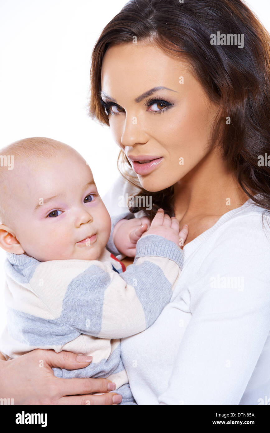 Young mother little cute hi-res stock photography and images - Alamy