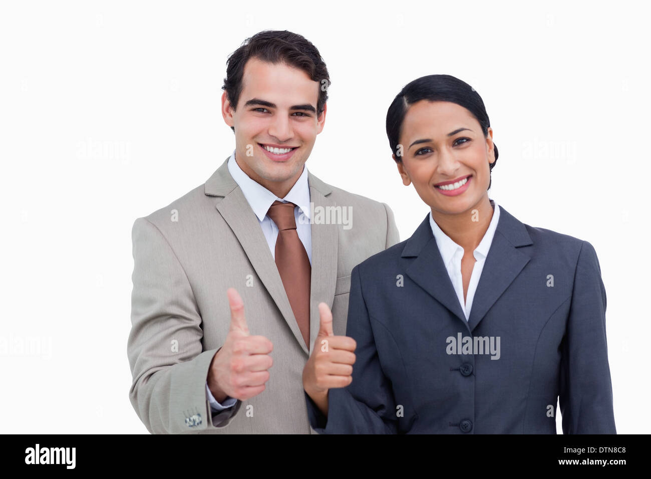 Salesman giving thumbs up team hi-res stock photography and images - Alamy