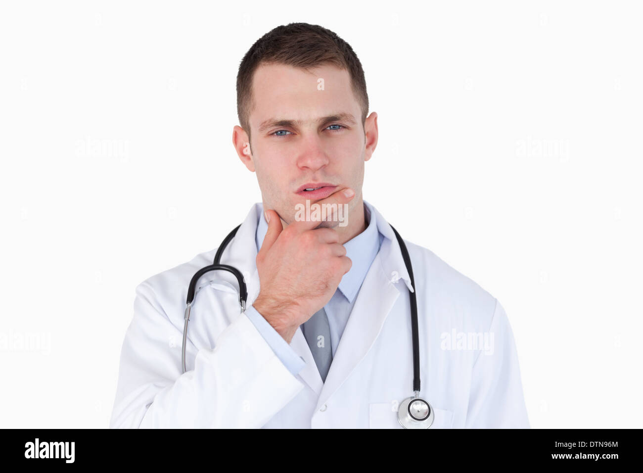 Close up doctor thinking hi-res stock photography and images - Alamy