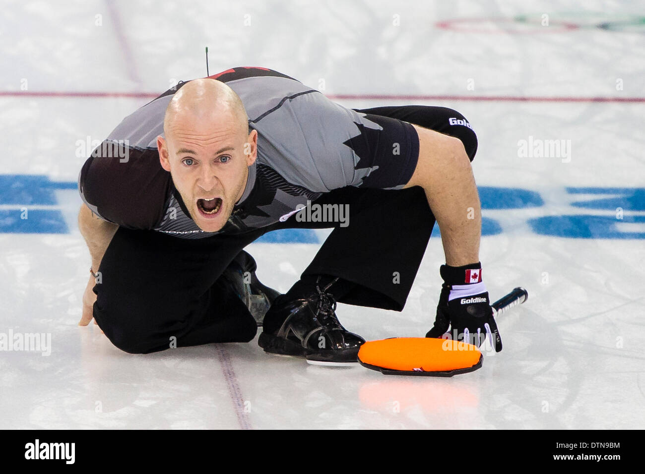 Sochi, Krasnodar Krai, Russia. 21st Feb, 2014. Canada vice-skip Ryan ...