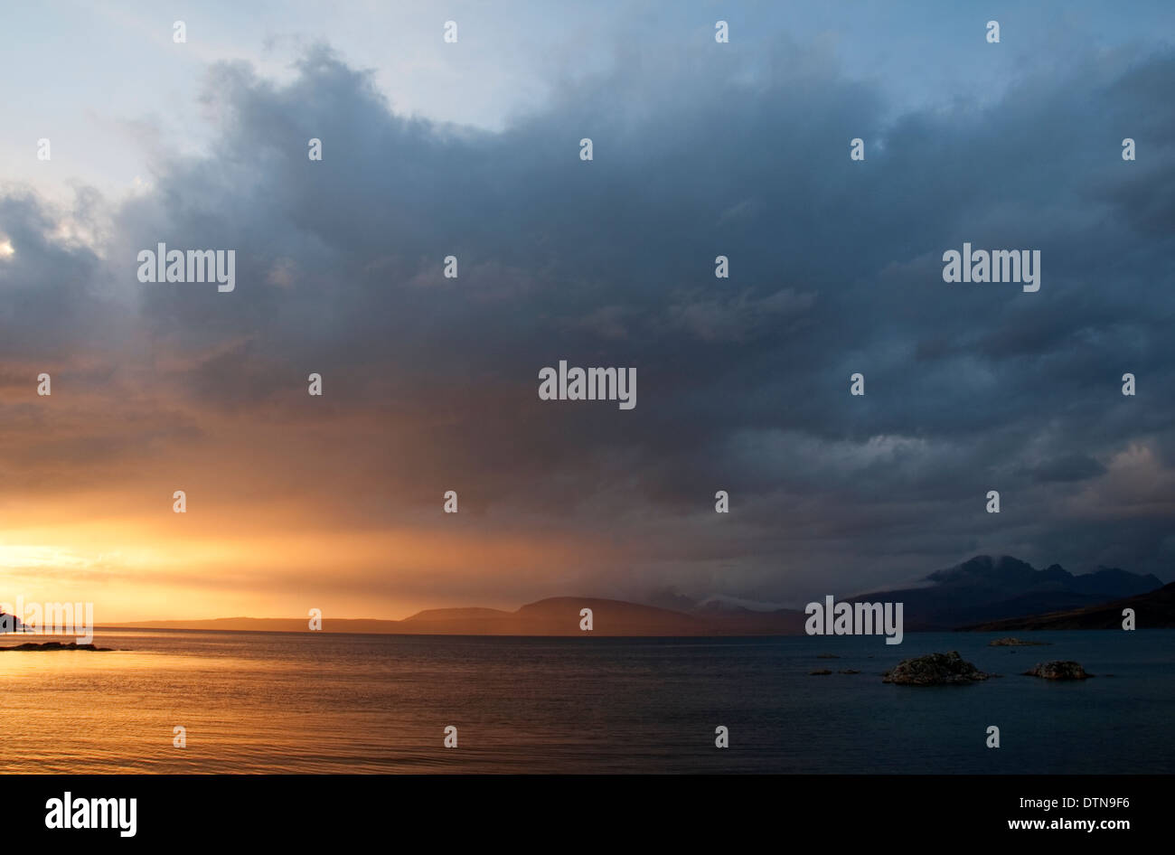 Moody sunset on the Isle of Skye, Scotland UK Stock Photo - Alamy
