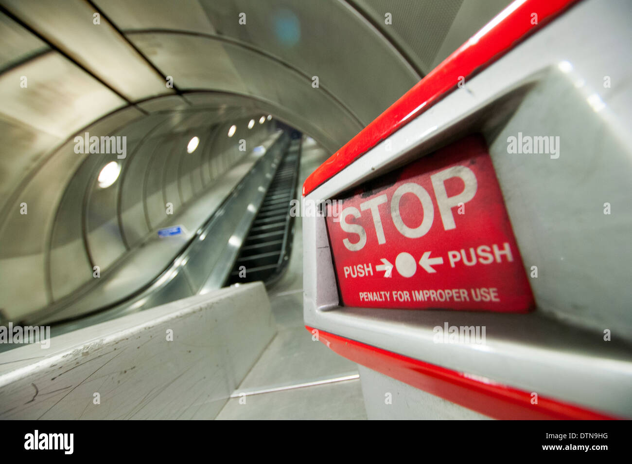 Emergency stop button on escalator hi-res stock photography and images ...