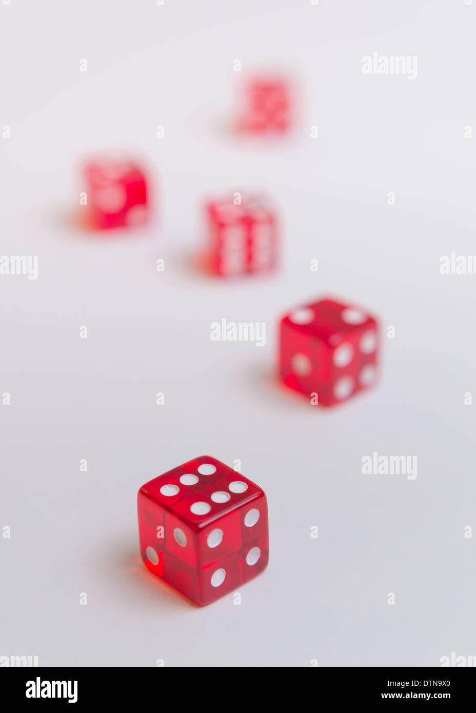 Red and white dice hi-res stock photography and images - Alamy