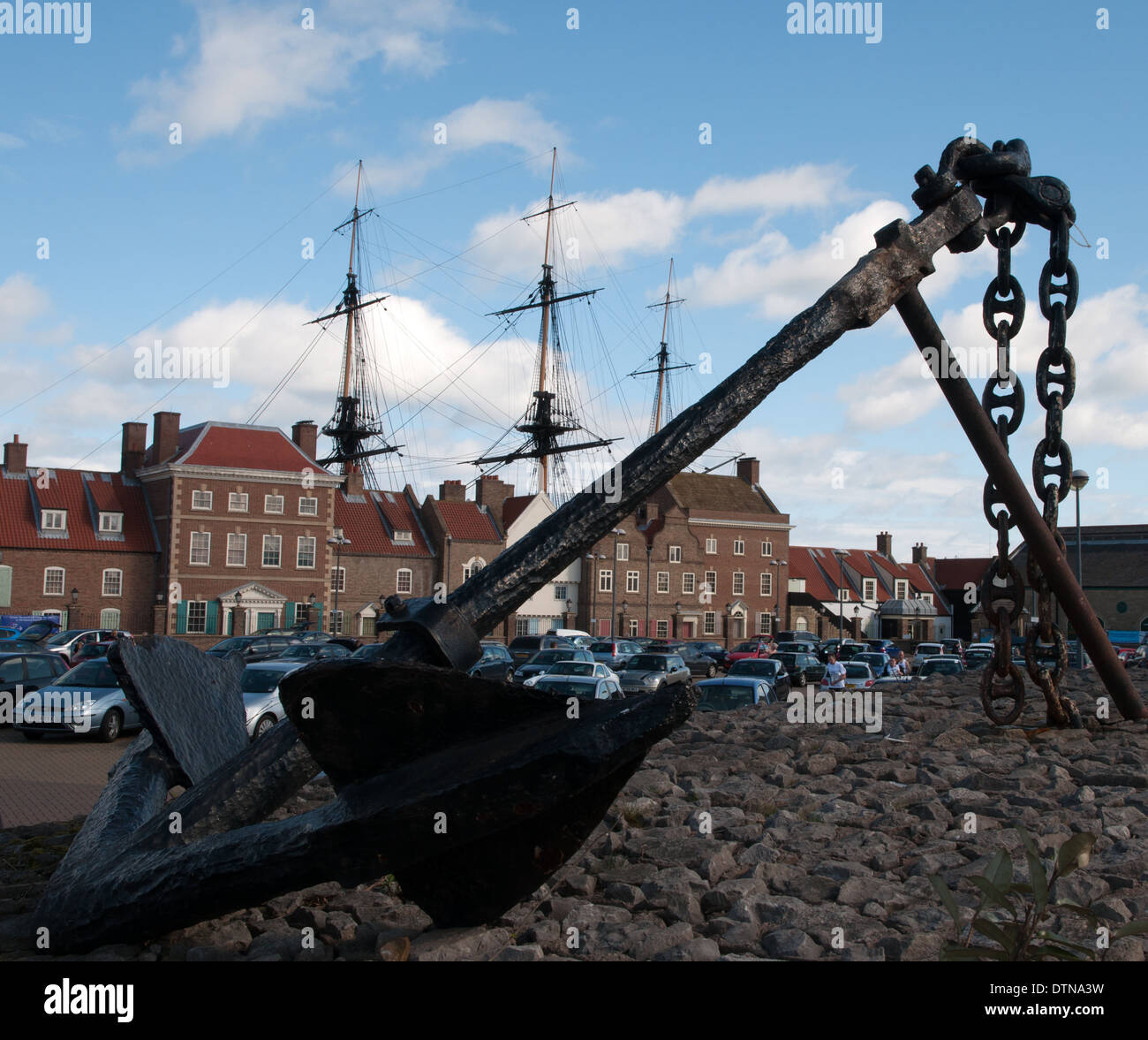 old ships anchor at entrance to National Museum of the Royal Navy ...