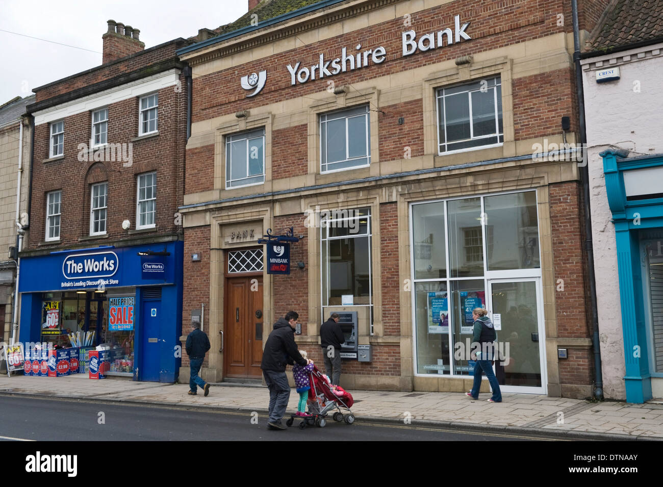 Exterior of Yorkshire Bank on high street in Malton North Yorkshire ...