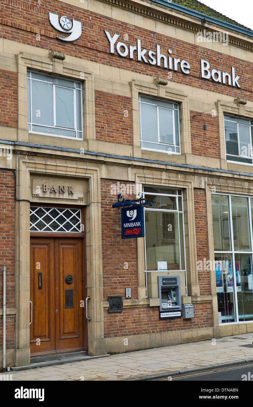 Exterior of Yorkshire Bank on high street in Malton North Yorkshire ...