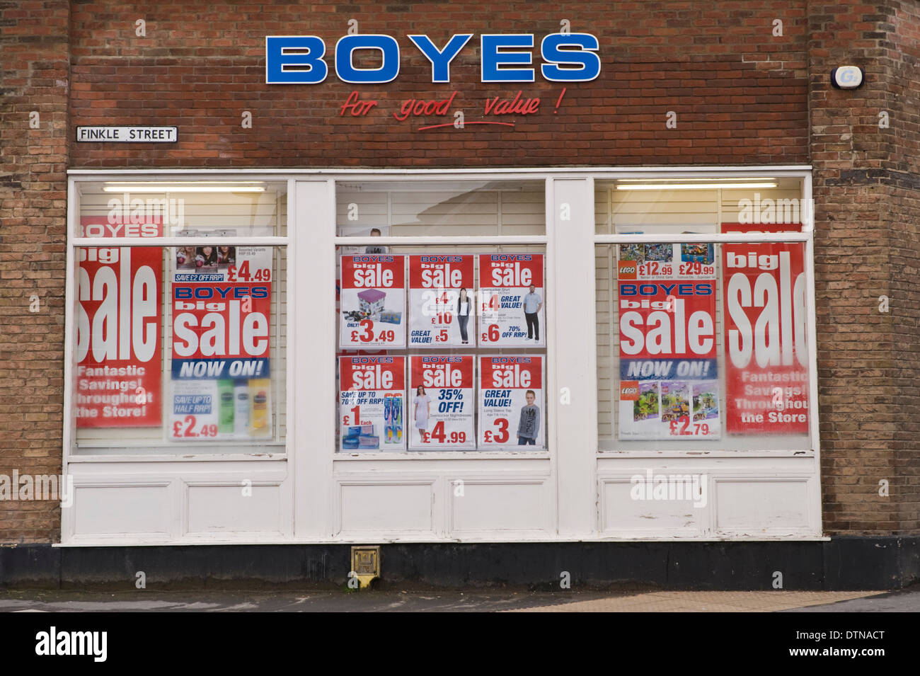 Exterior of Boyes supermarket on high street in Malton North Yorkshire ...