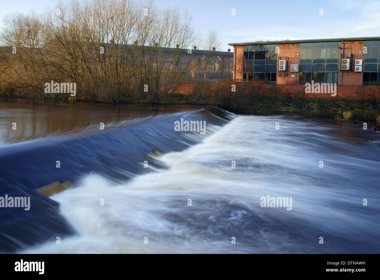 UK,South Yorkshire,Sheffield,Brightside Weir on the River Don Stock ...