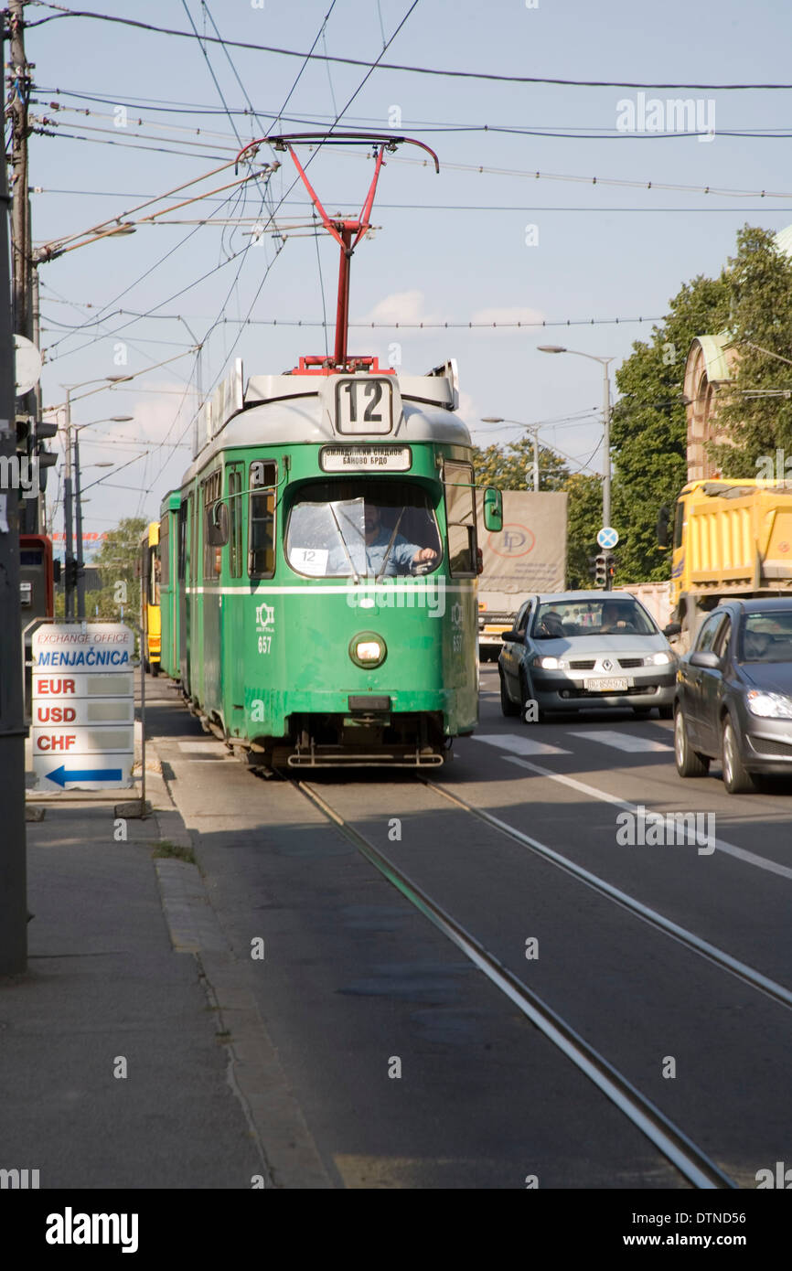 Electric Tram in Belgrade Stock Photo - Alamy